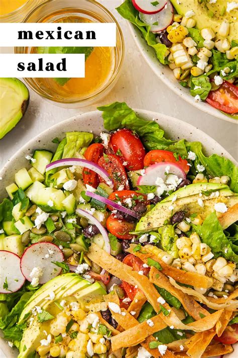 Mexican Salad With Cilantro Lime Dressing 40 Aprons