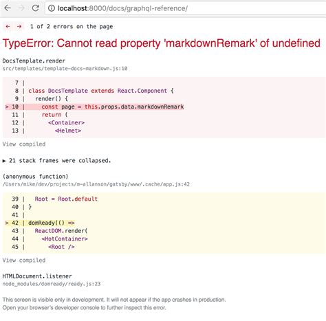 Gatsby Develop Error · Issue 4093 · Gatsbyjsgatsby · Github