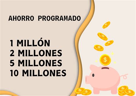 4 Plantillas De Ahorro Programado 1 MillÓn 2 Millones 5 Millones 10