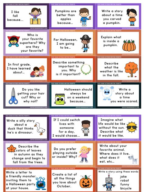 First Grade Writing Prompt So Cot Ber Pdf
