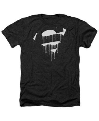 Superman Mens Dripping Shield Adult Heather Tee T Shirt Macys