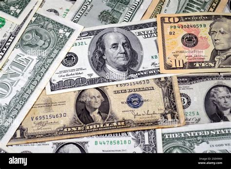United States Of America Money Banknotes Usd American Dollars Pile Of