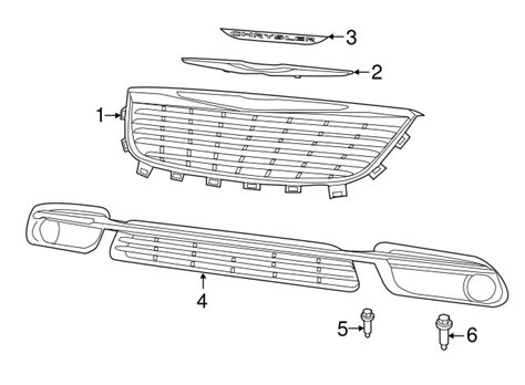 2011 2016 Chrysler Town And Country Lower Grille 68100694aa Mopar Wholesale