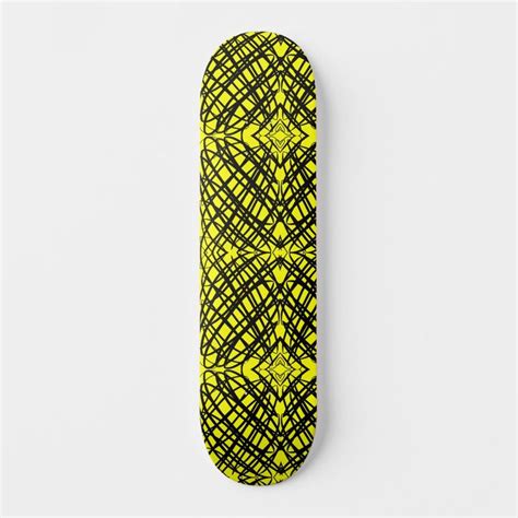 Simple Scribble Mirror Tiling Yellow Skateboard Zazzle In 2022