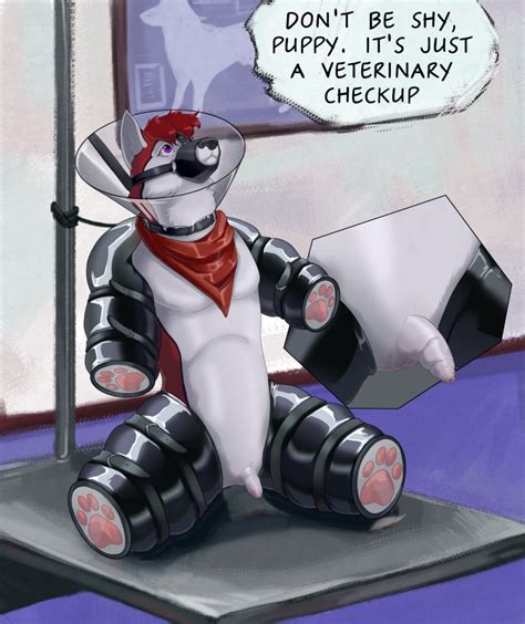 Rule 34 Anthro Bandana Bitchsuit Bondage Bondage Gear Bound Canid