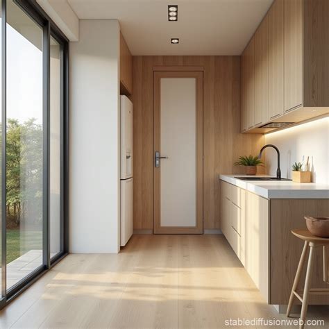 Tiny Applicable Kitchen With A Door Stable Diffusion Online