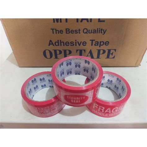 Jual Lakban Fregile 48x72yard My Tape Warna Merah Shopee Indonesia