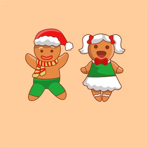 Premium Vector Cute Gingerbread Chrismast Vector Illustration