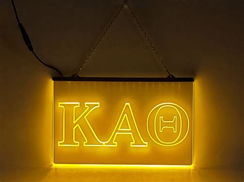 Kappa Alpha Theta Led Sign Greek Letter Sorority Light Greek Lodge