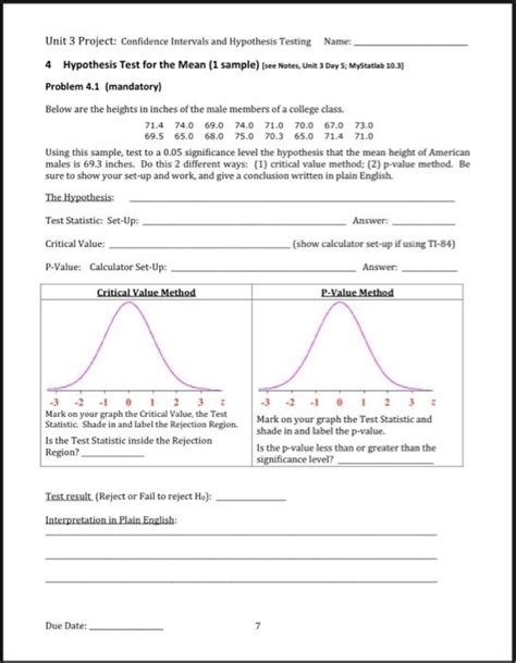 Solved Unit 3 Project Confidence Intervals And Hypothesis