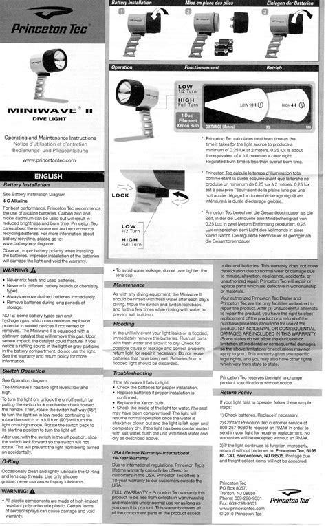 Underwater Halogen Dive Light Princeton Tec Miniwave Ii Float Your Boat