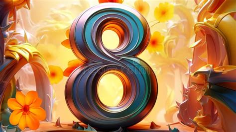 Colorful Number Eight 8 Years Old Invitation For A Eighth Birthday