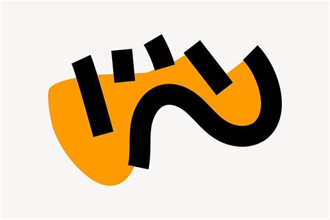 Orange Squiggly Shape Vector Premium Vector Rawpixel