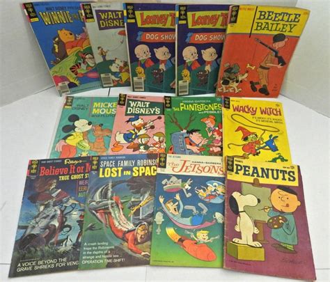 13 Gold Key Comics Jetsons Peanuts Auction