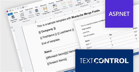Merge Templates With Mustache Syntax In C