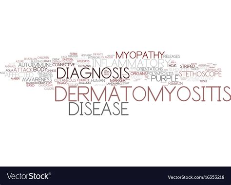 Dermatomyositis Word Cloud Concept Royalty Free Vector Image