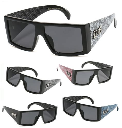 Lowrider Sunglasses Locs Mens Locs Rectangular Lowrider Biker Flat Top