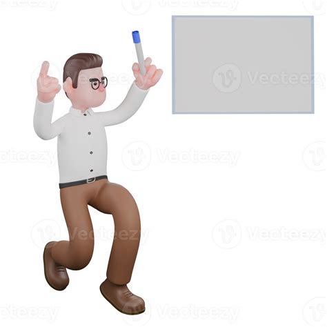 Male Sociologist 3d Model A Male Sociologist Is Preparing To Jump