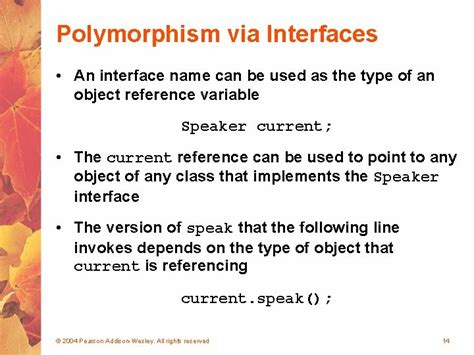 Chapter 9 Polymorphism Polymorphism Polymorphism Is An Objectoriented