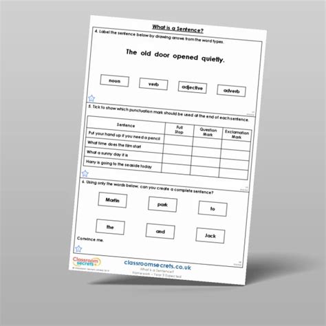 Year 3 What Is A Sentence Application Resource Classroom Secrets