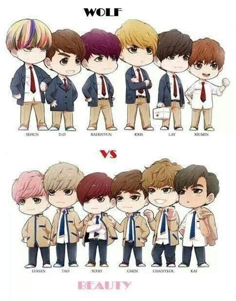 Exo Chibi Wolf Chibi Sehun Exo Cute Chibi Exo Illustration Png