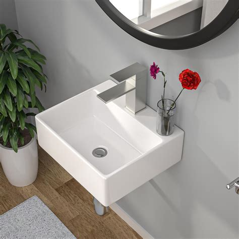 Kichae Fregadero Colgante De Pared Pequeño Para Lavabo Fregadero