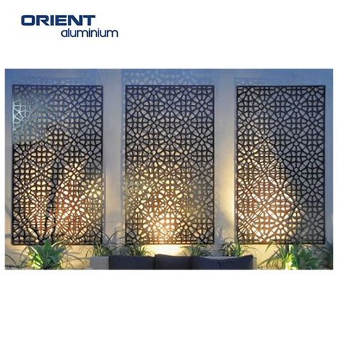 Aluminum Laser Cut Rectangular Metal Decoration Screen Panel Laser