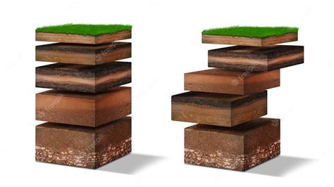 Premium Photo Isometric Soil Layers Diagram Cross Section Of Green