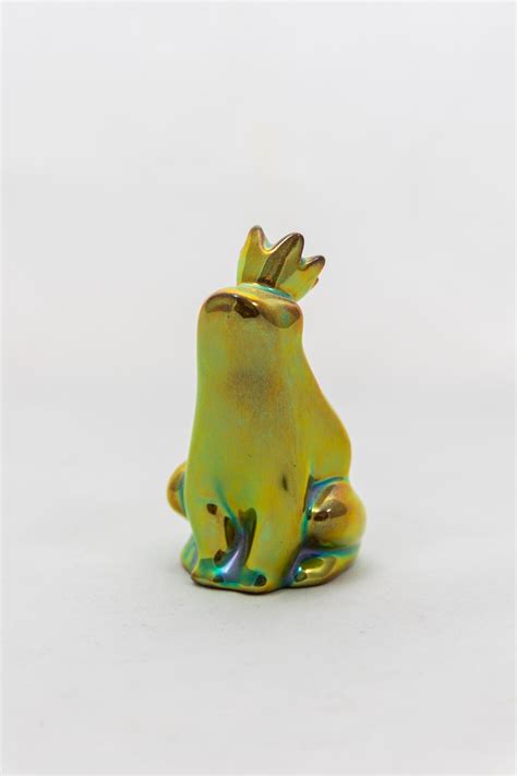 Magical Frog Prince Rare Zsolnay Pecs Porcelain Fairytale Figurine