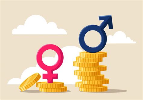 Illustration Depicting The Stark Reality Of The Gender Pay Gap With