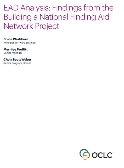 Ead Analysis Findings From The Building A National Archival Finding Aid Network Project