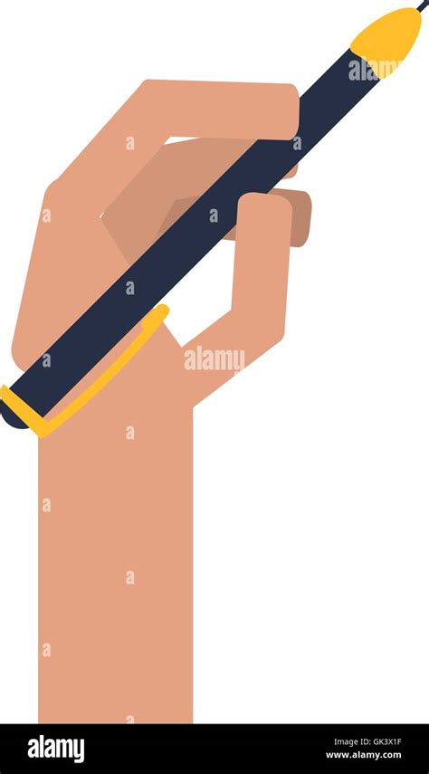 Hand Holding Elegant Pen Icon Stock Vector Image And Art Alamy