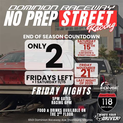 Friday Night No Prep Street Racing