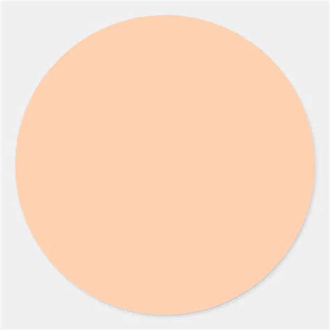 Deep Peach Solid Color Classic Round Sticker Zazzle