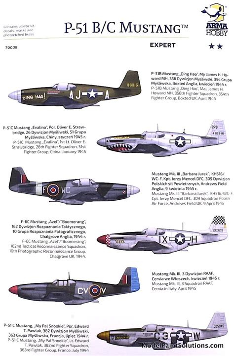 The Arma Hobby North American P 51b C Mustang Expert Set Model