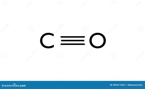 Carbon Monoxide Molecule Structural Chemical Formula Ball And Stick