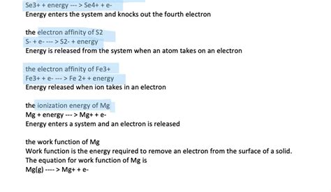 Solved Write Equations Corresponding To The Following Energy Terms