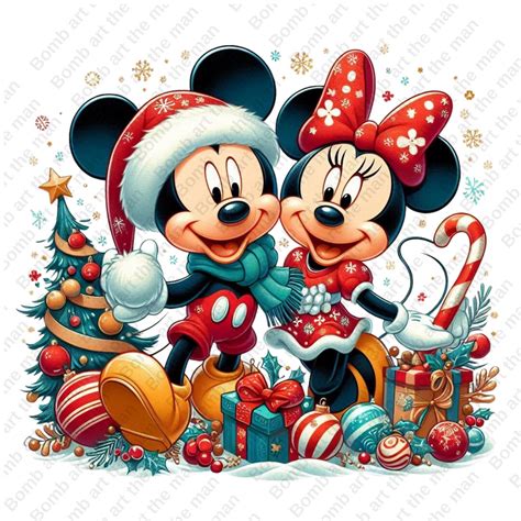 Mickey And Minnie Mouse Christmas Clipart Merry Mhristmas Png Mickey