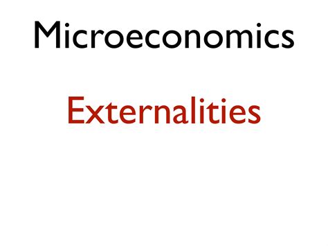 Externalities Ppt