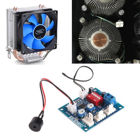 12v cpu fan temperature control pwm speed controller module alarm