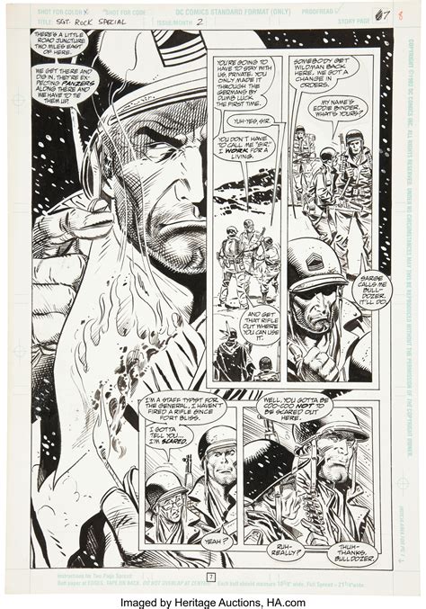 Eduardo Barreto Sgt Rock Special 2 Page 7 Original Art Dc Lot