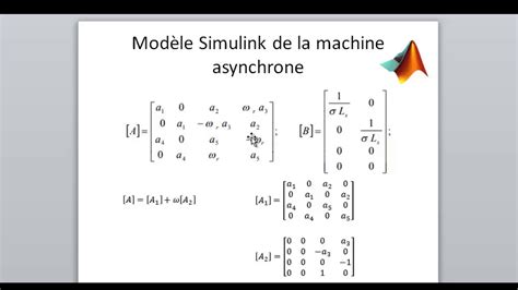 Modélisation Simulink Du Moteur Asynchrone Resprésentation Détat
