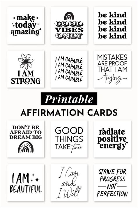 30 Printable Affirmation Cards That Will Inspire You To Be Your Best Self