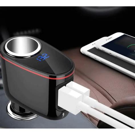 V Dual Usb Car Charger A Digital Display Car Adapter Multi Function Usb Car Charger Qc