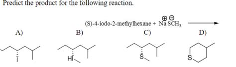 Solved Predict the product for the following reac | Chegg.com