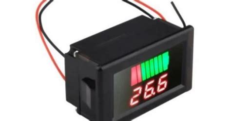 12v battery capacity and charging level indicator with voltmeter module