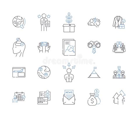 Business Analysis Outline Icons Collection Business Analysis Strategy Process Model