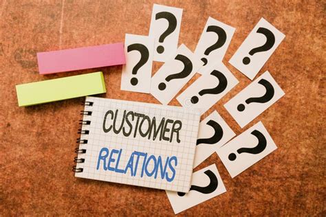 Writing Displaying Text Customer Relations Word Written On Approach To