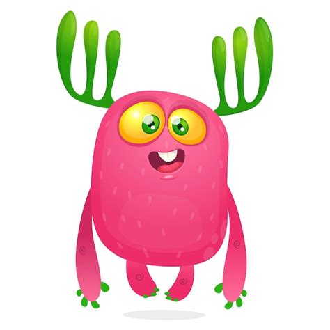 Premium Vector Cute Happy Cartoon Monster Tiny Little Monster Illustration For Halloween