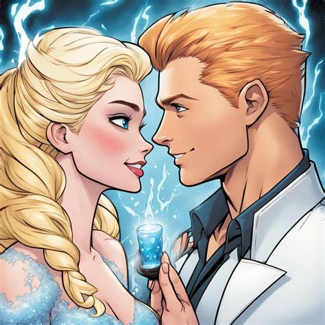 Johnny Storm Flirting With Elsa By Joseg316 On Deviantart